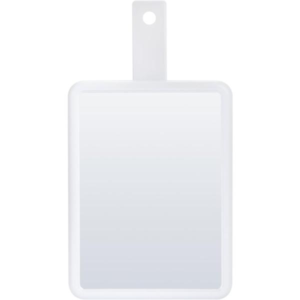 「商品情報」「主な仕様」立て掛け（スタンド）＆壁掛け（吊り下げ穴） の２通り使える鏡です。サイズ：24cmx18cm