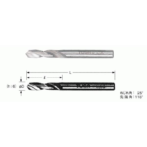 [寸法]●刃径:0.59●全長:30mm●刃長:6mm●シャンク:0.59