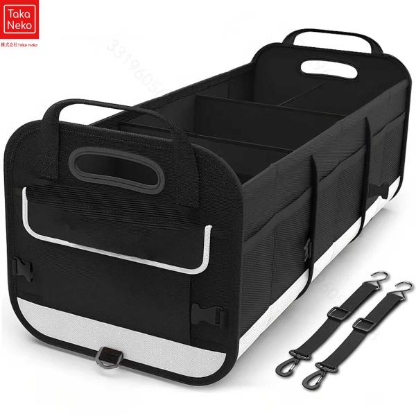 新型 車用収納ボックス に適用ノア・ヴォクシー 80系 90系 車 トランク 収納ボックス 95L大容量 折りたたみ可能 車用収納ポケット 仕切り付き収納ケース 蓋付き 小物整理 ラゲッジルーム 収納 38.1*81.3*30.5cm