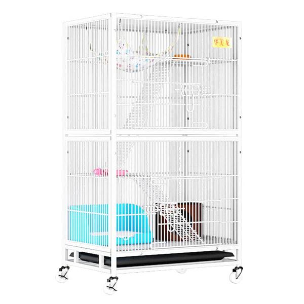 猫のケージは3匹以上の猫の容量を持っています,モルモットなどの小さなペットにも適しています,爬虫類または他の小動物,そしてウサギ.家族を産む母ペットにとても適したケージです,カブ誕生と成長エンターテイメント.管理と上げが容易.この3-ストー...