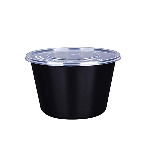 1000ML。 食事準備食品容器ボウル| 50パック| 積み重ね可能完璧なサイズ（14.8x11xH8.5cm）-耐久性のあるプラスチック構造（35オンス）で作られた便利な積み重ね可能な食事準備容器＆蓋-電子レンジ/冷凍庫セーフ-14?23...