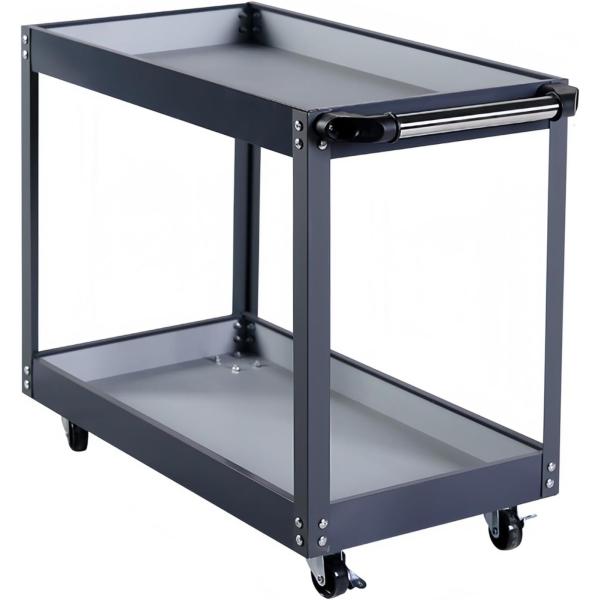 ?【サイズ】本体サイズ(約)：高さ73cm*幅72cm*奥行35.5cm。耐荷重は300kgまで達します。ブレーキ機能を備えているため、工具台車はどの位置でも安定し、作業時の安全性に優れています。?【高品質な素材】ツールワゴンは、頑丈なスチ...