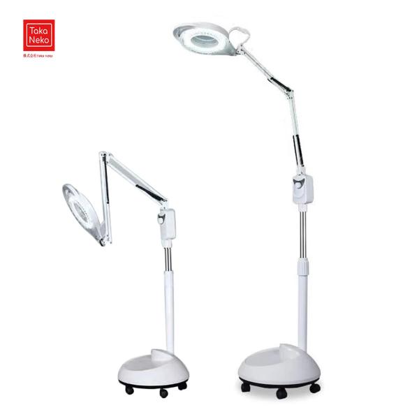 LED 医療検査ランプ 歯科 ライト モバイルLED医療無影ランプ 医療用 LED検査照明 高さと明るさを調整可能 8 倍の拡大 無影灯 健康診断ライトランプ フロアスタン