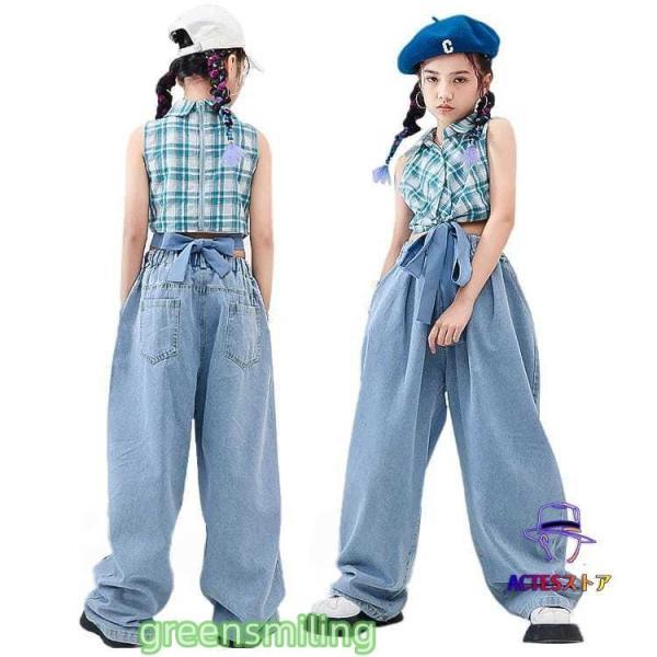 キッズダンス衣装  注意項目    商品内容  　    　2点セット：シャツ + パンツ  商品仕様   　生地：ポリエステル、デニム、その他  商品サイズ　【110】適応身長100-110cm   　【120】適応身長110-120cm...