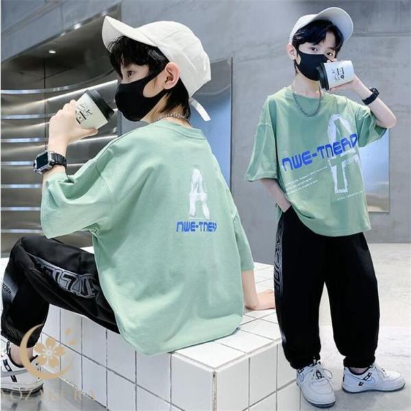 ■素材：綿/ポリエステル■セット内容：Tシャツ＋パンツ■サイズ：（単位：cm）【120cm】着丈48 バスト82 パンツ丈66  おすすめ身長110【130cm】着丈51 バスト86 パンツ丈71  おすすめ身長120【140cm】着丈54...