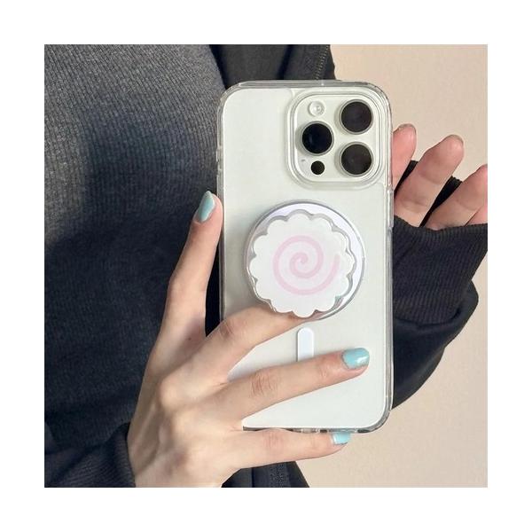 【カラー】ホワイト【対応機種】iPhone、Samsung、XiaoMi、Huaweiなどどの機種でもお使いいただけます。【素材】プラスチック【製品概要】落下防止にもなる、可愛い"なると"型のスマホグリップユニセックスでお使いいただけるデザ...