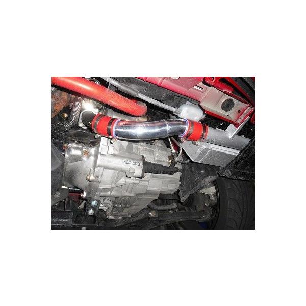 アルミ　５０φ、０８以降ＭＴ車専用です。ターボ出口から、Ｉ／Ｃ入口までです。付属のホースはサムコでレッド／ブルーがあります。※ホースバンドは２本付属します、残り２本は純正を　利用して下さい。※０６，０７ＭＴ車で、当店Ｉ／Ｃ、０８純正Ｉ／Ｃ取...