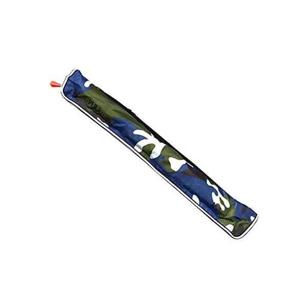 動きを妨げないウエストベルト腰巻きタイプのライフジャケット手動膨張タイプです。緊急時用に警笛が付属しています。夜間や遠距離からでも視認できる反射板は左右2か所に付属しています。形状：ベルトタイプ手動式：膨張ガス24gカラー：迷彩A04サイズ...