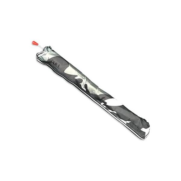 動きを妨げないウエストベルト腰巻きタイプのライフジャケット手動膨張タイプです。緊急時用に警笛が付属しています。夜間や遠距離からでも視認できる反射板は左右2か所に付属しています。形状：ベルトタイプ手動式：膨張ガス24gカラー：迷彩A01サイズ...