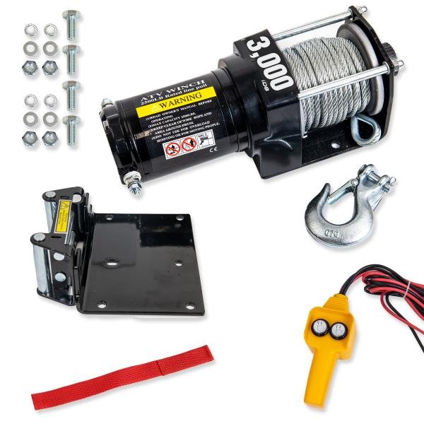 アウトドアレジャーや現場作業、キャリアカーの車載用ウインチなどの様々な用途で使用が可能です。小型なのに強力で耐久性に優れています!半永久的使用可能なマグネット式モーターを採用!もちろんバッテリーコードなど必要な付属品はすべてセットに!最大牽...