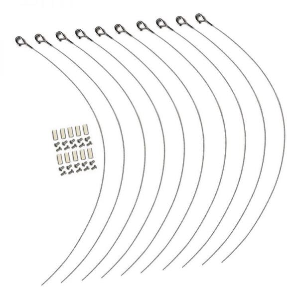 商品仕様：■状態：新品  未使用■U型、吊り下げ式、ピクチャーレール ワイヤーフックです。■材質：ステンレス鋼。サイズ：長さ1.0m、直径1.5mm。10本セットです。