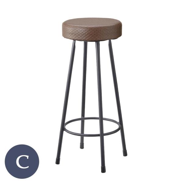 【品番：chry3631 】C-602C(別張品)【Cランク】<商品詳細>■サイズ：高さ：715mm 直径：300mm■材質：脚部：スチール（丸）・粉体塗装・ブラック■備考：組立式（ビス取付）■ご注意：ご注文確定後に張地を張るた...