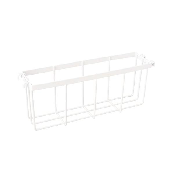 普段使いの調理グッズを清潔に収納できるSpluceシリーズ外寸サイズ:幅26×高10×奥行6cm材質:バスケット鉄・エポキシ樹脂粉体塗装クッションEVA樹脂カラー:ホワイト調味料やラップの収納にも使える水切りかご