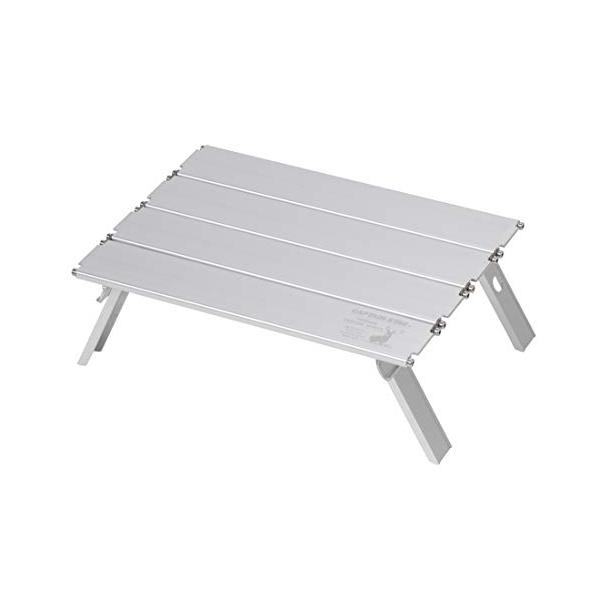 組立サイズ:約幅330×奥行215×高さ105mm、天板サイズ:約300×215mm収納サイズ:約50×40×長さ300mm製品重量:約600g、耐荷重:10kg均等材質:天板・脚部/アルミニウム合金表面加工=アルマイト原産国:中国