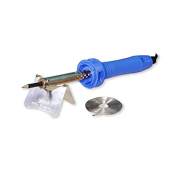 消費電力:30W温度:480度全長:205mm、重量:45g材質:66ナイロン・ステンレス・金属セット内容:はんだこて・はんだ・折り曲げこて台