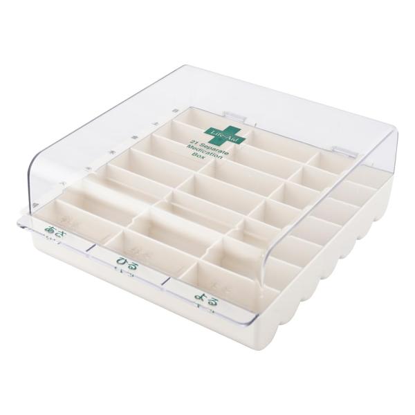 サイズ：ボックススタイル：ボックスサイズ：W195×D220×H82mmサイズ：W195×D220×H82mm 材質：本体・フタ=ASあさ・ひる・よるの3回×1週間タイプ。