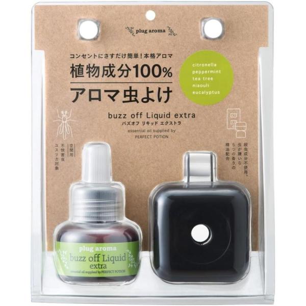 室内でも天然成分で虫よけできる、プラグアロマバスオフリキッド。 プラグにリキッドボトルをセットして、コンセントに挿すだけ！ 水も火も使わず、お気軽にお使いいただけます。 家族が安心して過ごせるように、殺虫成分、石油系化学合成成分を一切含まず...