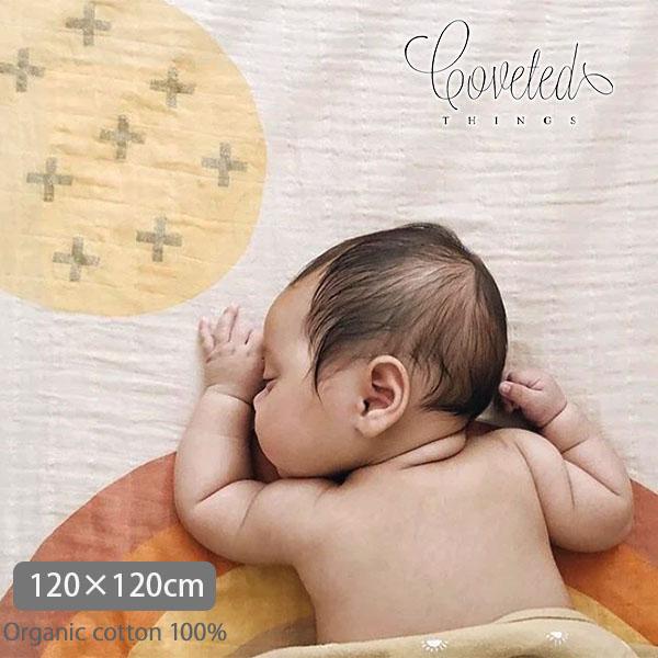 商品名：オーガニックコットン モスリンスワドルScarf Rainbow Coveted Thingsサイズ・・・約120×120cm・約160g巾着袋:35×28cm※綿衣料品の特性上、個体差がある旨ご了承ください。素材・・・オーガニック...