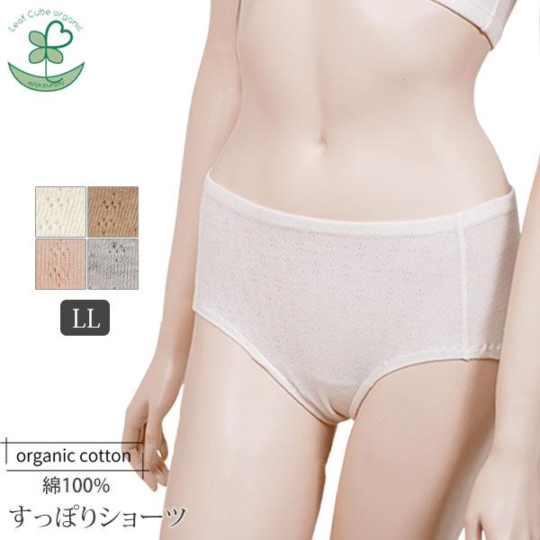 商品名：オーガニックコットン【ハニーヴァモ】すっぽりショーツ Leaf Cube Organicサイズ・・・LL:(ウエスト77-85cm ヒップ97-105cm)※( )内は適応サイズ※衣料品の特性上、個体差がある旨ご了承ください。素材・...