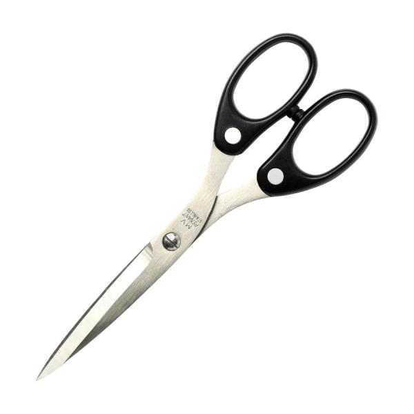 人間工学に基づいてデザインされた流線形の美しいフォルム最高級ステンレス使用のハサミです！ご家庭でもオフィスでも、ステンレスの切れ味を発揮します。