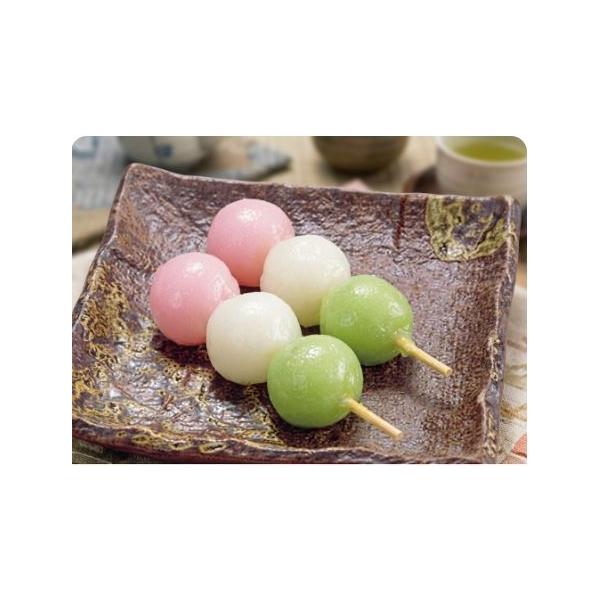 三色花団子　約30g×10本入※冷凍商品は、沖縄及び各県離島への発送はできかねます。ご注文いただいた場合は　送料を加算させていただきます。ご承知おきください。※冷蔵、常温商品との同梱はできません。同時注文の場合は、送料が加算されます。