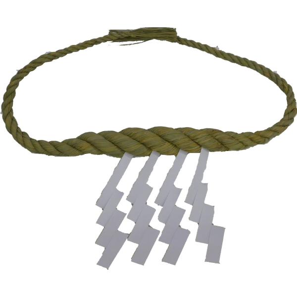 商品名：両締め注連縄 太い部分2尺 有効寸法140cm 太さ6cm神社の鳥居などに飾るタイプの中心が太い注連縄です。神棚や小さい神社などに最適な藁製の注連縄です。神聖な空間を演出するしめ縄は、お祓いや祈願の際に必須のアイテム。しっかりとした...