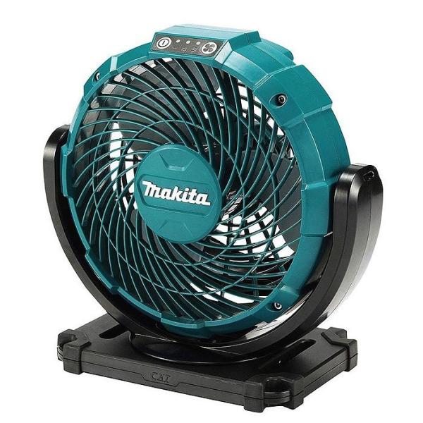 マキタ　充電式ファン　ＣＦ１００ＤＺ　１０．８Ｖ　ＡＣアダプタ付●バッテリ・充電器別売●小型・軽量ボディで様々な場所への設置が容易！●可動式フック付でパイプや足場、車内等に引っ掛け可能●風向角度調整可能(手動)●キャリングハンドル付●ACア...