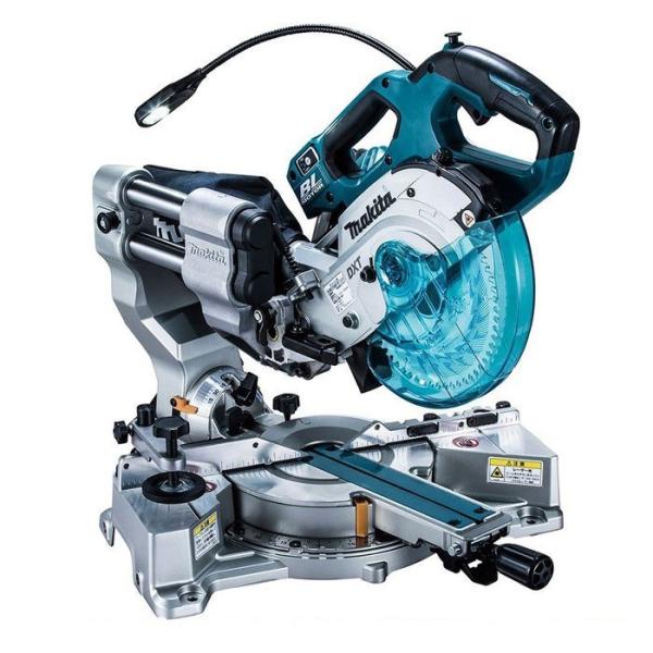 マキタ　165mm　充電式スライドマルノコ　LS610DRG　無線連動対応　6.0Ahモデル●バッテリ・充電器・鮫肌チップソー付●標準付属品：　チップソー(A-69244)・ダストバッグ・三角定規・たてバイス・六角棒スパナ5、2.5■　刃物...