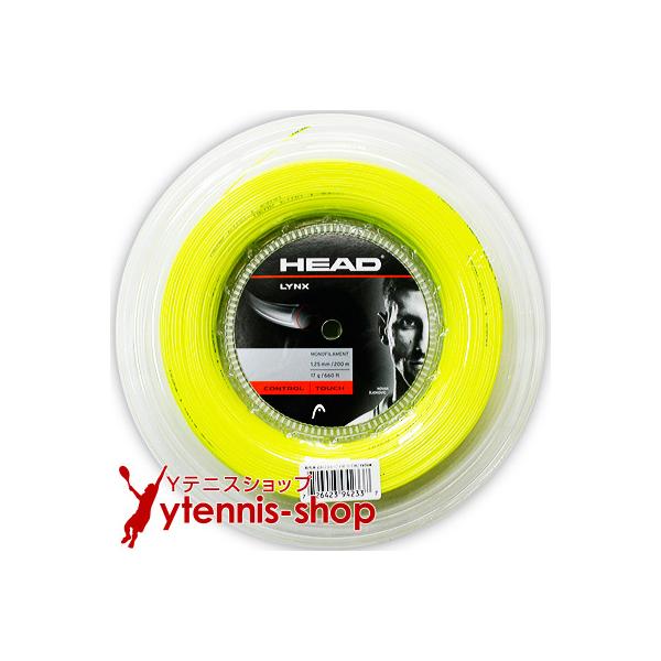 ヘッド(HEAD) リンクス(LYNX) イエロー 1.30mm/1.25mm/1.20mm 200mロール ポリエステルストリングスの商品説明素材:モノフィラメント ポリエステルストリングスカラー:イエローゲージ:1.30mm(16G)/...