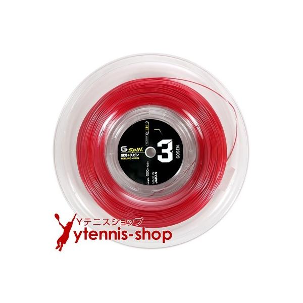 ゴーセン(GOSEN) Gスピン3(G-SPIN 3) クリムゾンレッド 1.23mm(1.19mm〜1.27mm) 220mロールの商品説明素材:モノフィラメント ポリエステルストリングスカラー:クリムゾンレッドゲージ:1.23mm(1....