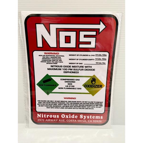 ◆迫力の“NOS”ロゴを大判サイズで。愛車やガレージのワンポイントに貼るだけで、レーシーな雰囲気が一気にアップします。イベントや撮影用の小物、工具箱・PC・ヘルメットのカスタムにもおすすめです。◆特長目を引く大判サイズ（約23.5×18cm...