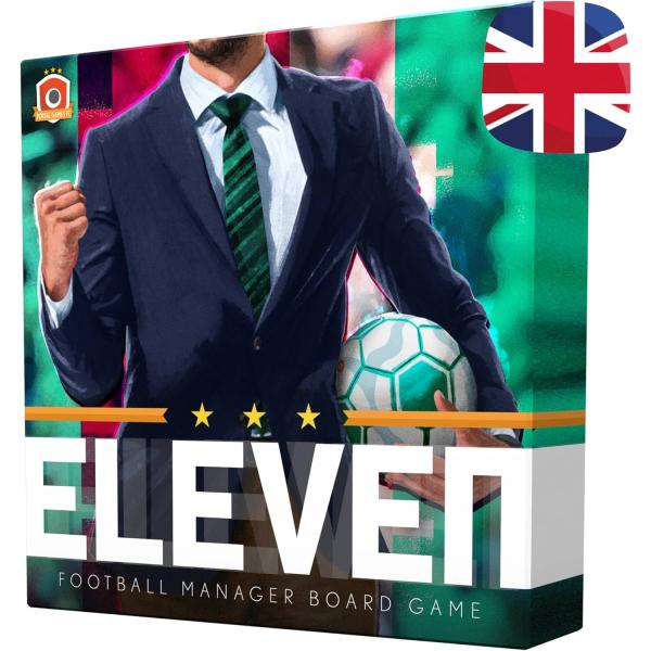 【究極のサッカー経営シミュレーションが降臨】サッカーファンの「自分ならもっとうまくやれる」という夢を叶えるボードゲーム『イレブン：フットボールマネージャー』 あなたはクラブの全権を握るオーナー兼監督となり、弱小チームをリーグチャンピオンへと...