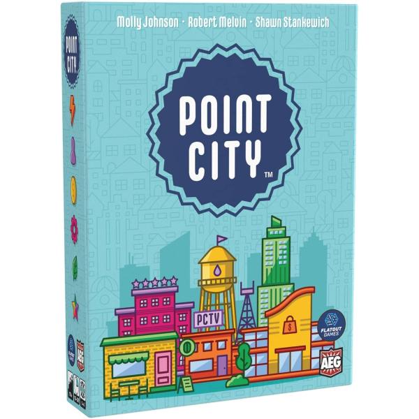 【短時間で奥深い都市構築！ポイントシティ (Point City)】世界的人気メーカーAEG &amp; Flatout Gamesが贈る、シンプルながら戦略性豊かな傑作カードゲーム ■初心者でもすぐ遊べるシンプルルールカードをめくり、資源...