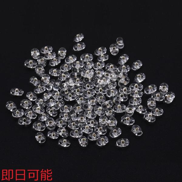 サイズ：約5×6mm 入数：50ヶ/パック 素材：ガラス製 重さ：約5.4g/パックシンプルで使いやすい！#ビーズ #ガラスビーズ #クリア  #飾り #パーツ #材料 #素材 #アクセサリー ＃ハンドメイド ＃手芸 ＃人気 ＃おすすめ ＃...