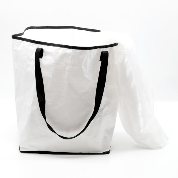 サイズ：約35×45×65cm 入数：1ヶ/パック 素材：ナイロン 重さ：約160g/パックランドリーバッグ 大容量 使用後のタオル、衣類をまとめて収納 旅行 プール 海 トートバッグ 便利グッズ プチプラ 手作り オリジナル 激安手芸材料...