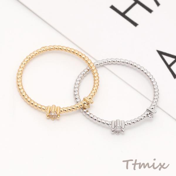 サイズ：約18mm(内径約15.5mm) 入数：1ヶ/パック 素材：銅製、ガラス製 重さ：約0.6g/パックレディースリング 指輪 ピンキーリング リング―プレゼント プロポーズリング 婚約リング