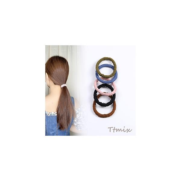 サイズ：約0.7×6cm 入数：5個セット/パック 重さ：約12.3g/パックヘアゴム ヘアアクセサリー デイリー カジュアル レディース
