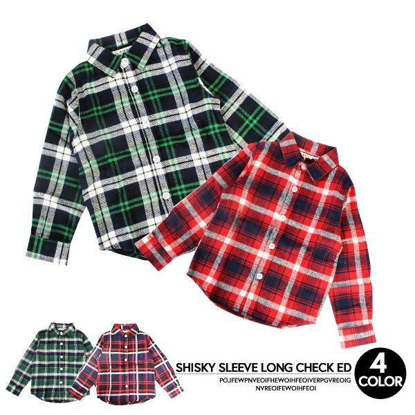 商品名 SHISKY 長袖 チェックシャツカラー グリーン・レッド・ネイビー・ブラック素材 綿　35％・ポリステル 55％サイズ感 少し小さめ1.2サイズ大きめがオススメ！（細身〜標準体型のお子様の目安）厚み 普通透け感 なし質感 やわらか...