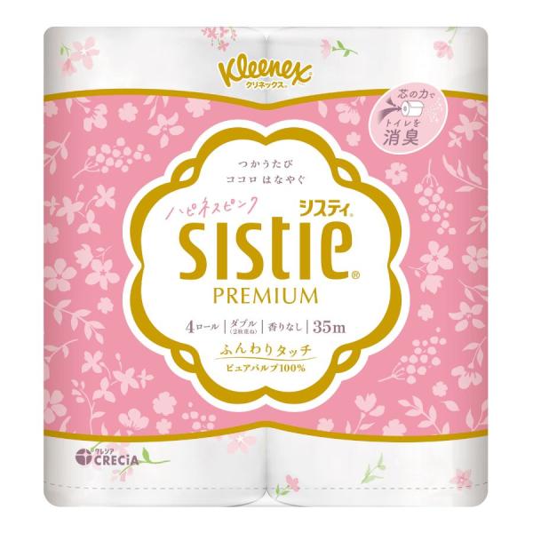 【クリネックス システィ ハピネスピンク】やさしいピンクと柔らかな肌触りで、トイレを華やかに彩るペーパーです。●華やかなカラーと優れた吸水性空間を明るく演出するハピネスピンク。独自のエンボス加工により、ふっくらとした厚みと優れた吸水性、なめ...