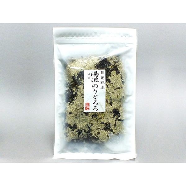 使い方いろいろ。少しつまんでうどんや汁物に、冷奴やお好み焼きの仕上げのトッピングにも。日光銘水を使った風味豊かな湯波のりとろろです。【原材料】昆布、めかぶ、大豆、焼のり（養殖）、醸造酢、還元水飴、調味料（アミノ酸）、甘味料（ステビア）、増粘...
