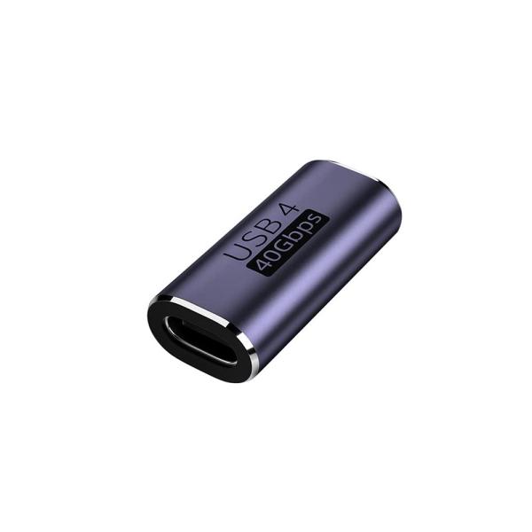 USB TYPE C（両側共にメス）中継アダプターは２本のUSBケーブルを接続して１本のケーブルとして使用できます。USBケーブルの長さ不足の問題などを解決できます。超高速のThunderbolt 3互換規格で最大40Gbpsのデータ転送、...