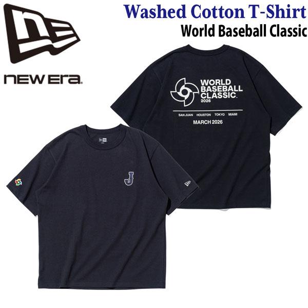 【正規代理店商品】●BRAND：NEW ERA (ニューエラ)●品番 : 14948266●品名 : ウォッシュドコットン Tシャツ WBCロゴ●カラー : ネイビー●サイズ : S(cm)着丈:67 身幅:53 肩幅:44 袖丈:23M(...