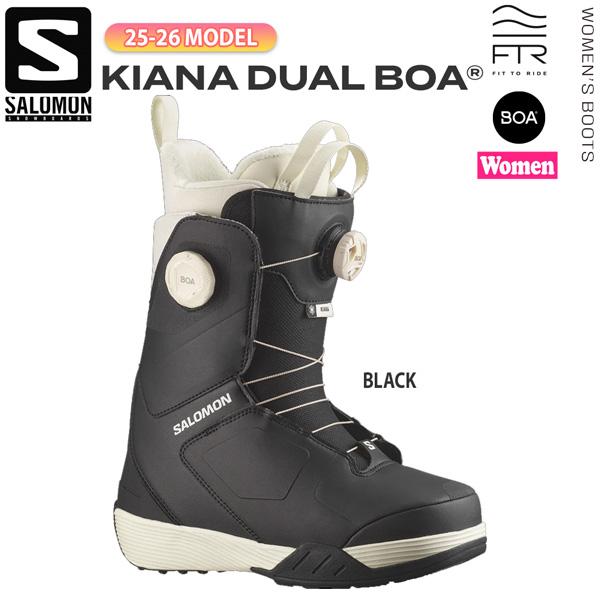 【正規代理店商品】●BRAND：SALOMON サロモン●品番：L49164100●品名：KIANA DUAL BOA キアナデュアルボア●カラー：BLACK●サイズ：22.0cm/ 22.5cm/ 23.0cm/ 23.5cm/ 24.0...