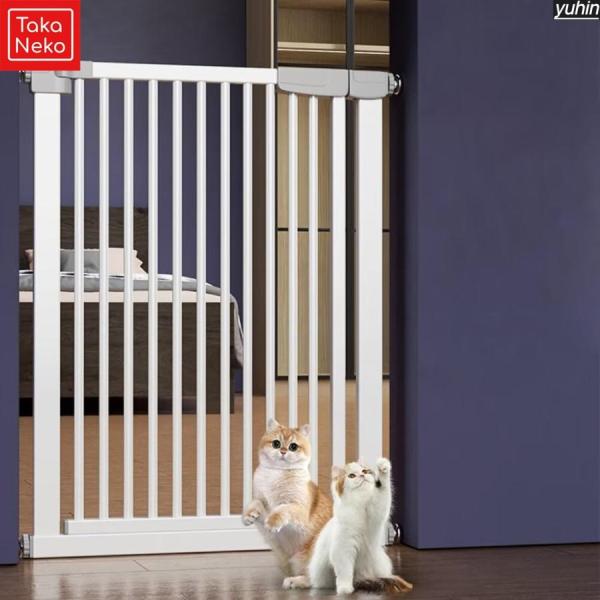 【3.5cm間隔デザイン】3.5cm間隔のバーが採用され、子猫や小型犬も突破不能でペットの脱走リスクを大幅に低減し、安心してご使用いただける製品です。【取り付け簡単・穴あけ不要】穴開けが不要で、壁やドアに傷を付けなく、簡単に取り付ける。四つ...