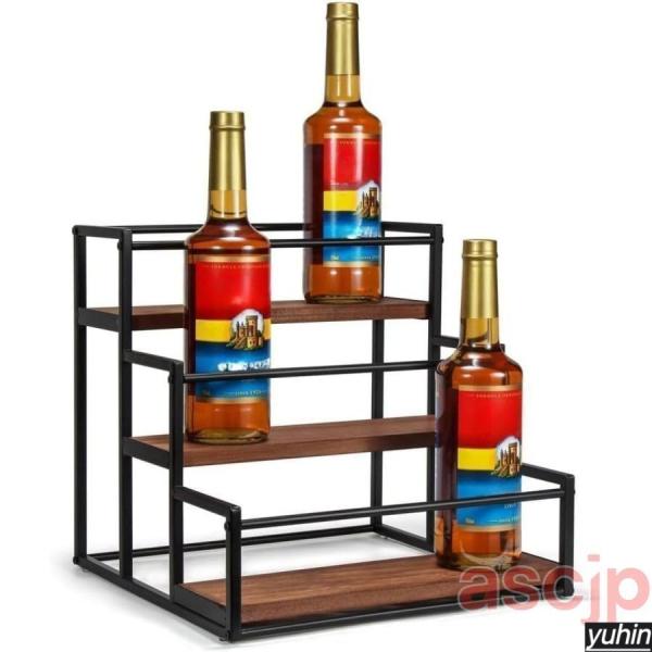 コーヒーシロップラックオーガナイザー ウイスキー棚 酒 棚 お酒 棚 酒棚 ディスプレイ ウイスキー 収納 コーヒーバーディスプレイスタンド ウイスキーやワイン