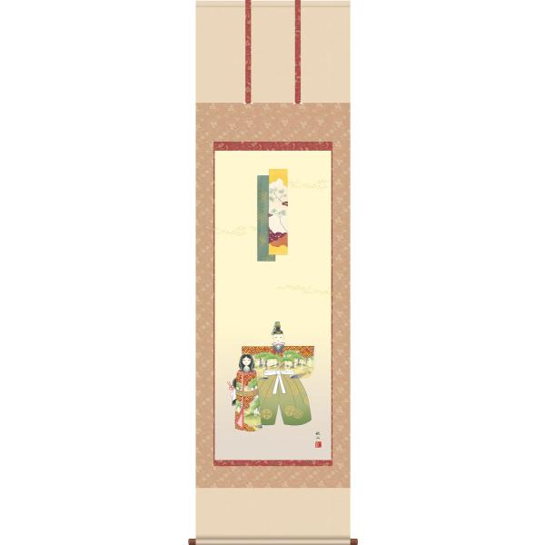 ★無料サービス★風鎮プレゼントまたは、水引ラッピング、または名前等を桐箱のフタ裏へ筆耕致します（毛筆手書き）ご希望の場合は備考欄にご記入ください。高貴な中にも愛らしさが窺える伝統の雛図。お孫さんへの贈り物として、お人形の代わりに飾っていただ...