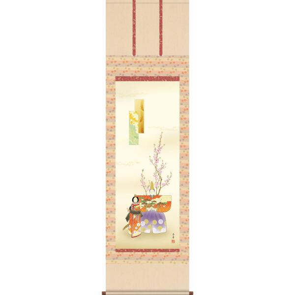 ★無料サービス★風鎮プレゼントまたは、水引ラッピング、または名前等を桐箱のフタ裏へ筆耕致します（毛筆手書き）ご希望の場合は備考欄にご記入ください。古きよき伝統文化が今も薫る雛祭り。人形飾りとともに床の間には立雛の図を飾ります。日本古来の趣と...