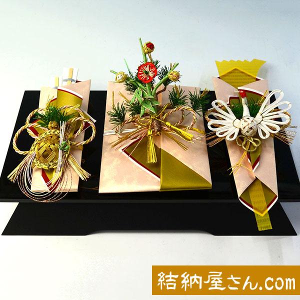 【送料・代引手数料無料・筆耕サービス】★結納の納め方DVD付★鶴・亀・松のおめでたい飾り細工を職人の手でひとつひとつ手作りした結納セットです。略式スタイルの中で一番お客様から支持されている逸品です。