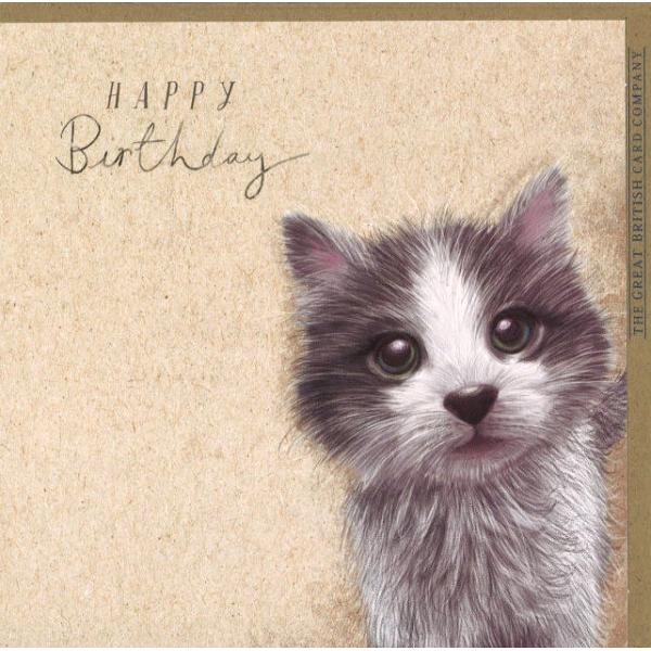 ●封筒サイズ：167×167mm(定形外)●封筒カラー：茶(クラフト紙)●カードサイズ：158×158mm(2つ折り)●中面「Happy Birthday」の文字あり●メーカー：The Great British Card Campany(英国)