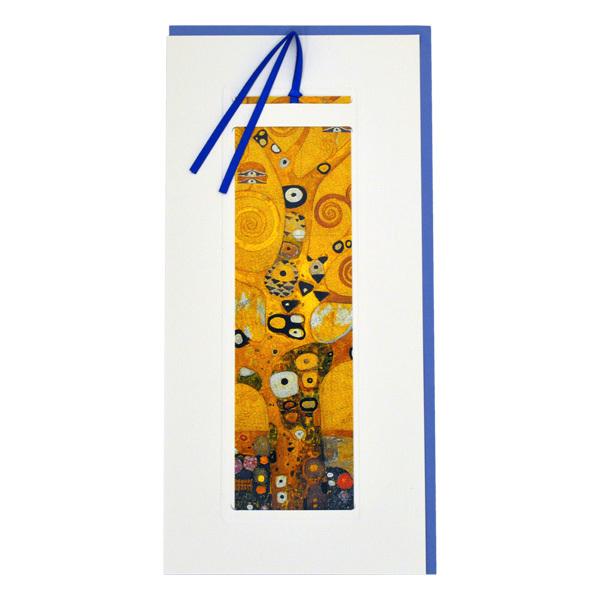 カードに切り込みが入っており、ブックマークを差し込んでいます。贈り物としてカードをお送り頂き、受け取った方はブックマークとしてお使いいただけます。●ブックマークサイズ：W50×H177mm●カードサイズ：W230×H110mm●封筒サイズ：...